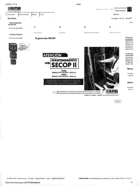 Pantallazo Registro Secop Pdf