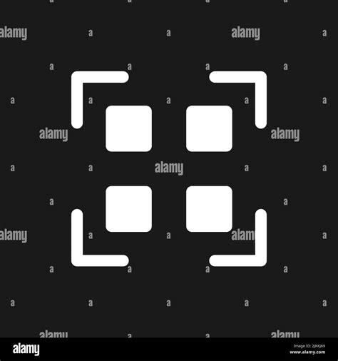 Scan Qr Code Dark Mode Glyph Ui Icon Stock Vector Image Art Alamy