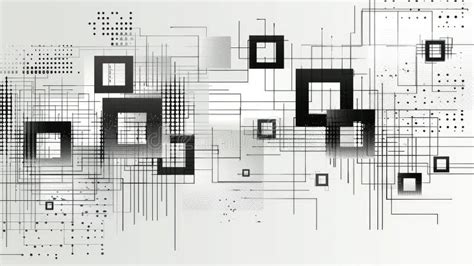 Abstract Geometric Shape Black And White Pattern With Intersecting