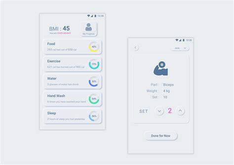 Neumorphism UI Experiment On Behance