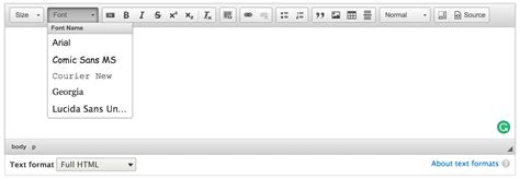 CKEditor Font Size And Family Drupal Org