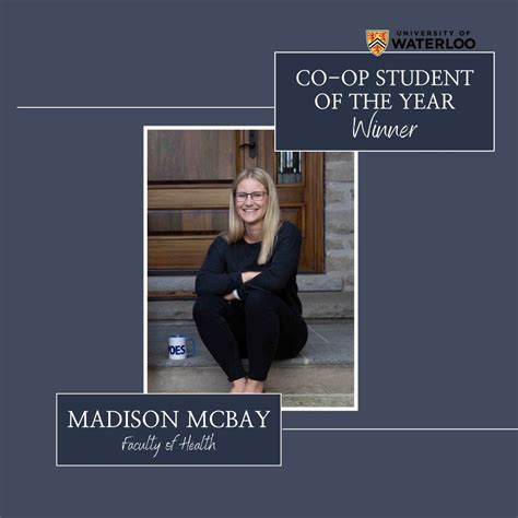 Madison Mcbay On Linkedin Award Coop Csoy Uwaterloo Health Facultyofhealth Entrepreneur