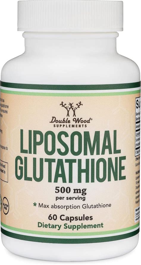 Double Wood Supplements, Liposomal Glutathione 500 mg, Липосомальный ...