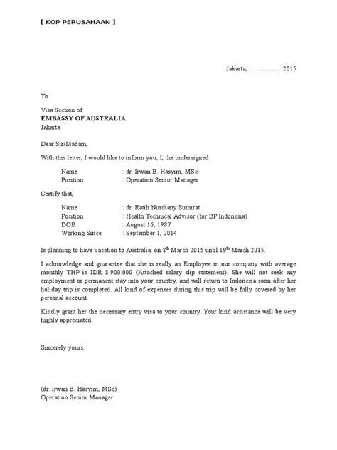 Detail Contoh Statement Letter Koleksi Nomer 12