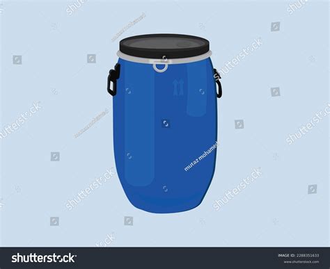Plastic Bag Drum Packaging Labeling Handle Stock Vector Royalty Free