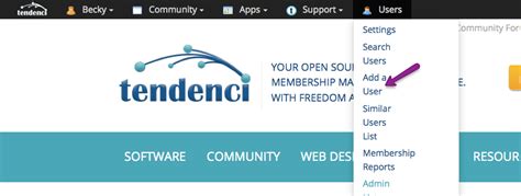 Getting Started With Users In Tendenci Help Files Tendenci The