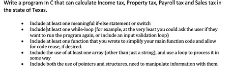 Solved Write A Program In C That Can Calculate Income Tax