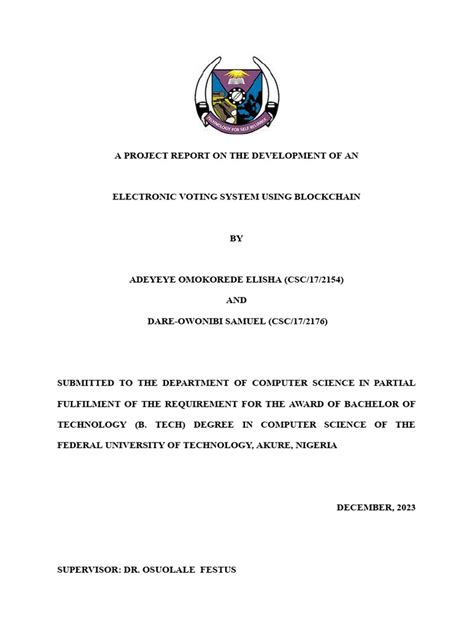 Electronic Voting System Using Blockchain 1 Pdf Key Cryptography