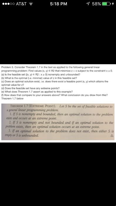 solved consider theorem 1 7 in the text as applied to the