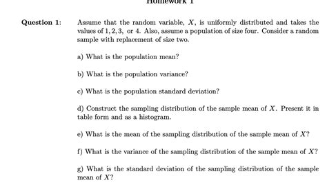 Solved Homework Question Assume That The Random Chegg
