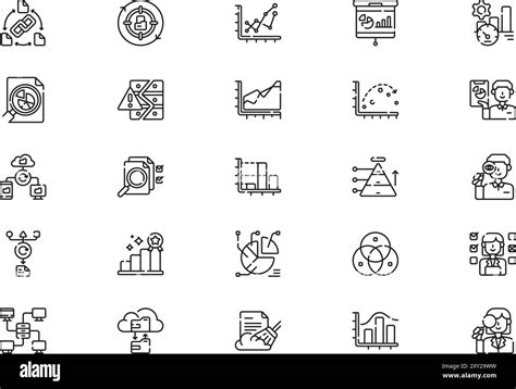Data Analytics Icons Collection Is A Vector Illustration With Editable