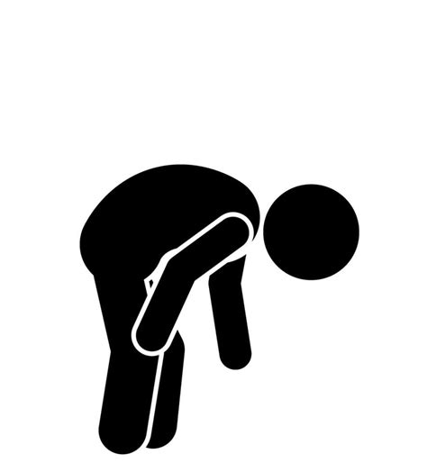Stick Figure And Stick Man Vector Silhouette Illustration Tired Give