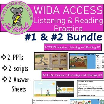 Bundle Wida Access Listening And Reading 1 And 2 By Jodi Hatfield
