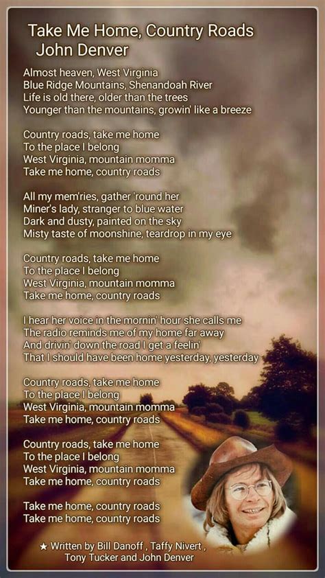 John Denver Take Me Home Country Roads Song Old Country Songs