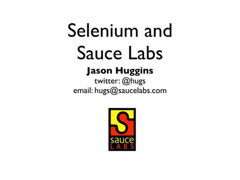 Selenium And Sauce Labs Ppt
