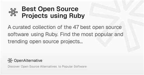 10 Best Open Source Projects Using Ruby In 2025
