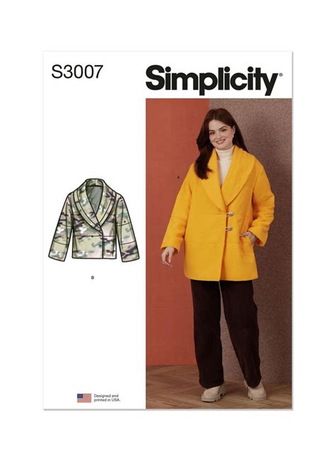 Sewing Pattern For Womens Jacket Puffer Coat Shawl Collar Jacket