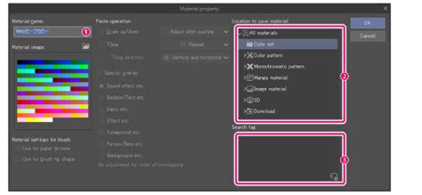 Clip Studio Paint Instruction Manual Color Set Palette