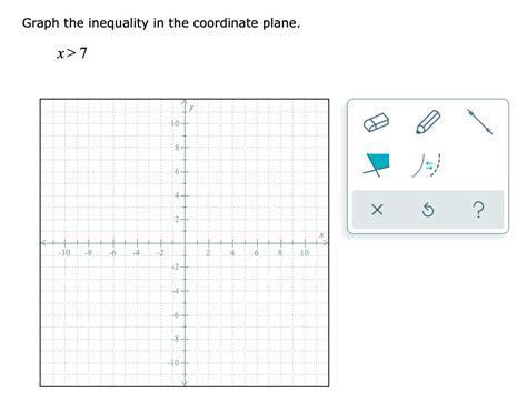 Solved Graph The Inequality In The Coordinate Plane X 7 Х S