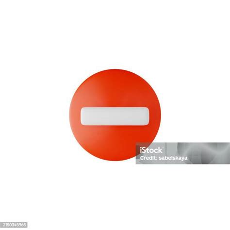 진입 금지 또는 3d 벡터 입력 금지 허용되지 않는 아이콘 금지 도로 정지 표지판 교통 규제 빨간색 원의 벽돌 3차원 형태에 대한 스톡 벡터 아트 및 기타 이미지 Istock