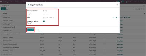 Configure Translation To Custom Module And Add New Language In Odoo 16