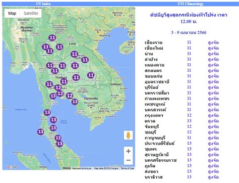 เช็กด่วน เปิดรายชื่อจังหวัดที่มีค่าดัชนี Uv สูงจัด เสี่ยงมะเร็งผิวหนัง
