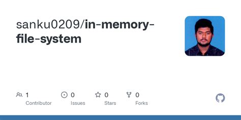 github sanku0209 in memory file system
