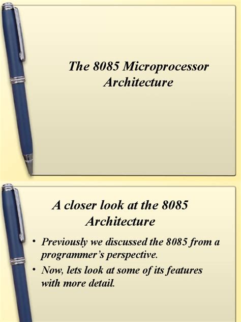 the 8085 microprocessor architecture pdf central processing unit