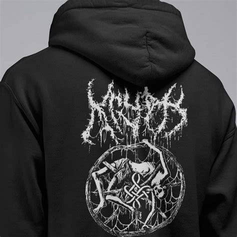 Krypts Band Hoodie Krypts Logo Artwork Hooded Sweatshirt Death Metal