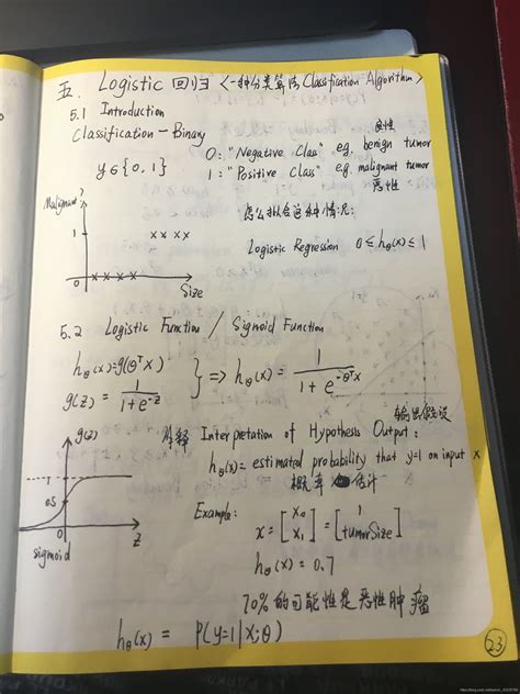 吴恩达机器学习 手写笔记五 Logistic Regression 逻辑回归吴恩达 手写逻辑斯特回归 Csdn博客