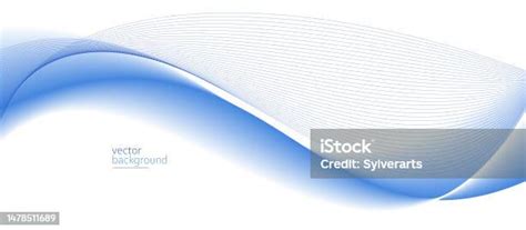 그라데이션 벡터 추상적 배경 밝은 파란색 디자인 곡선 라인 에너지 모션 편안한 음악 사운드 또는 기술을 갖춘 물결 모양의 부드러운 흐름 파란색에 대한 스톡 벡터 아트 및
