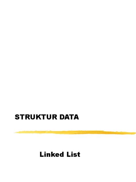 struktur data single linked list dengan head dan tail pdf
