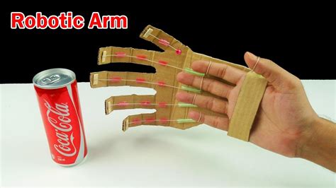 How To Make A Robotic Arm At Home Out Of Cardboard Youtube