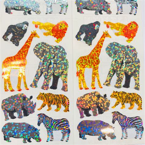 Hambly Mini Safari Glitter Stickers Sticker Stash Outlet