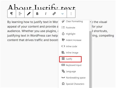 How To Justify Text In Wordpress Block Editor 2024