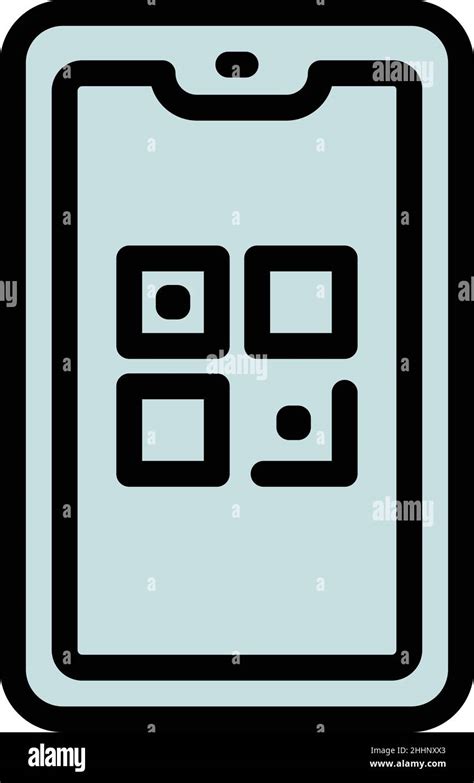 Phone Qr Code Icon Outline Vector Digital Scanner Hand Barcode Stock Vector Image Art Alamy