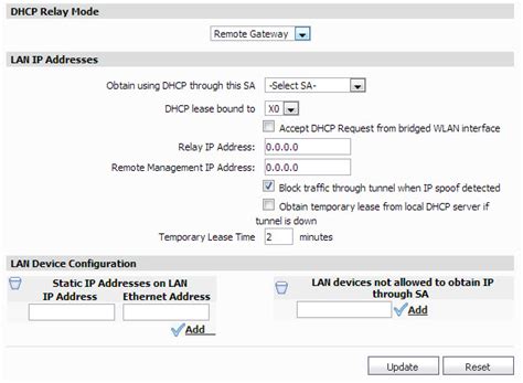 configuring dhcp over vpn
