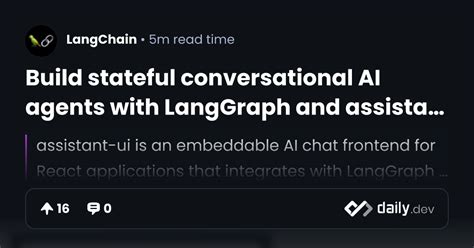 Build Stateful Conversational Ai Agents With Langgraph And Assistant Ui