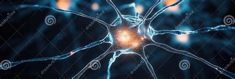 Exploring The Intricate Structure Of A Neuron With Glowing Synapses In