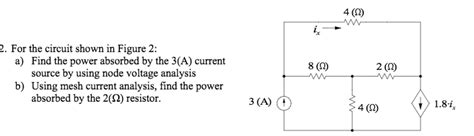 solved for the circuit shown in figure 2 find the power