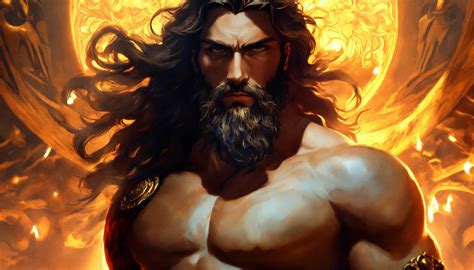 Lexica Powerful Mighty Greek God Bearded Long Hair Fullbody