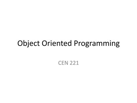Pdf Object Oriented Programming Home International 221