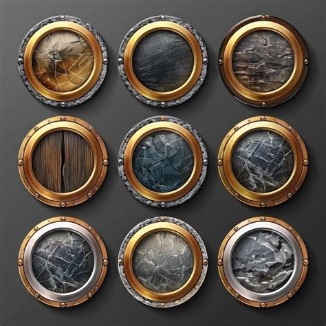 Game Round Interface Frames Cartoon Ui Circle Game Asset Items Empty