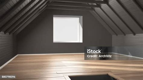 Kamar Kosong Loteng Loteng Lantai Kayu Parket Dan Balok Langitlangit Kayu Arsitektur Desain