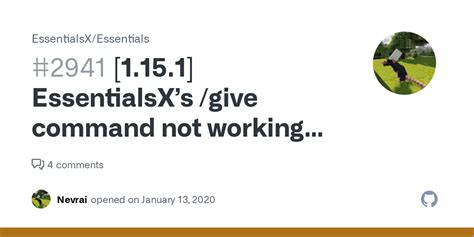 1151 Essentialsxs Give Command Not Working With Target Selectors · Issue 2941