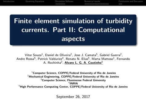 pdf finite element simulation of turbidity currents part ii