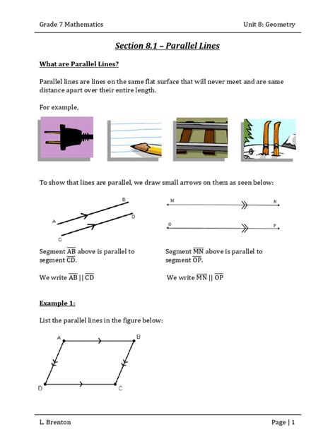 Gr 7 Unit 8 Notes Pdf Perpendicular Cartesian Coordinate System