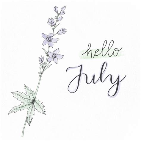 July Lettering Round Up J Winsor Art Hello July Calligraphy For