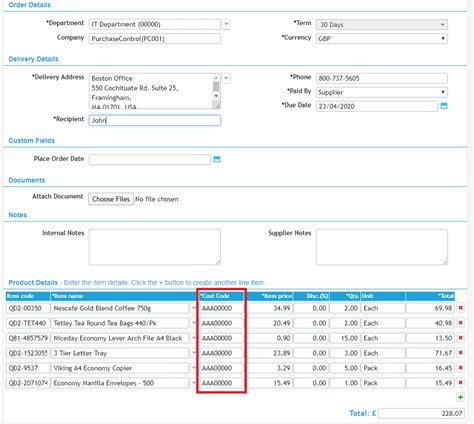 Longer Cost Codes Names Quickbooks Desktop Integration Credit Notes