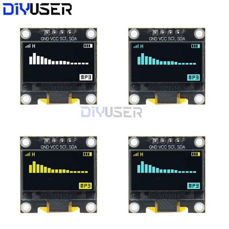 Diyuser 096 Inch Oled Ssd1306 Whiteblueyellow 128x64 Iic I2c Serial